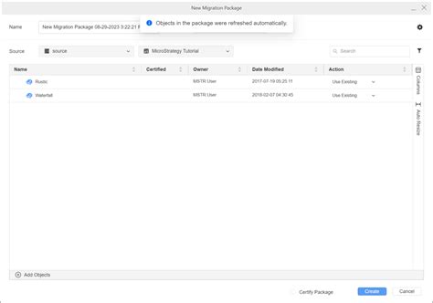 Recreate Migration Packages