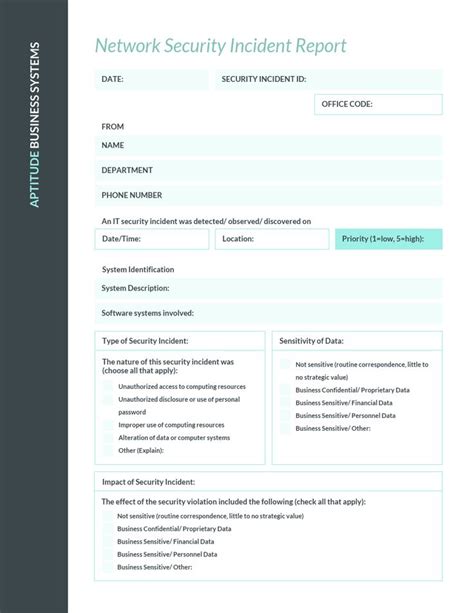Incident Report Form Template Qld