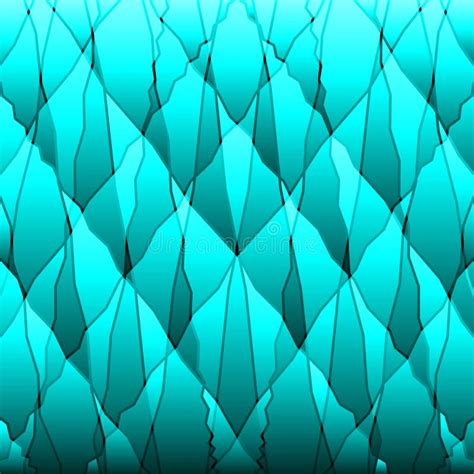 Mirrored Triangular Shards Of Curved Light Blue Intersecting Ribbons