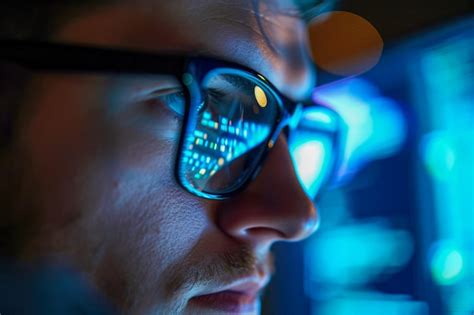 Attentive Young Business Man Software Developer Wearing Glasses Premium Ai Generated Image