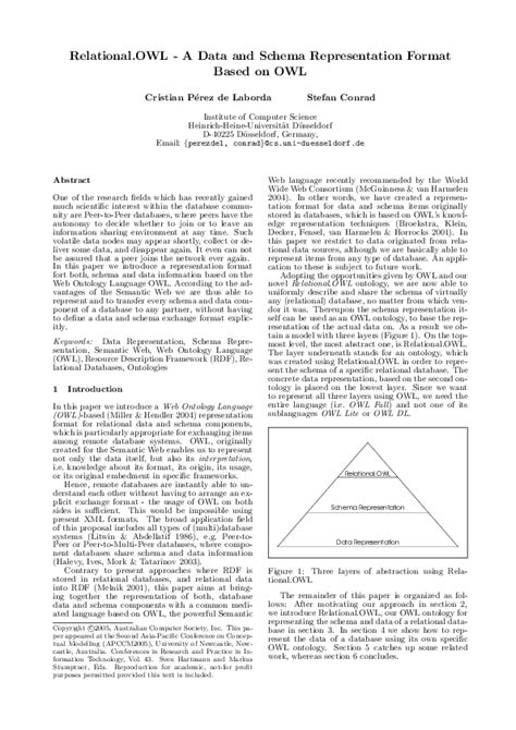 Pdf Relationalowl A Data And Schema Representation Format Based On Owl