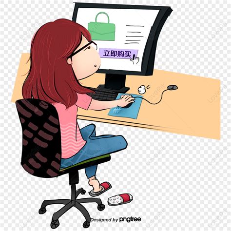 인터넷 쇼핑 캐릭터 일러스트 여자스타일아이사람 Png 일러스트 무료 다운로드 Lovepik