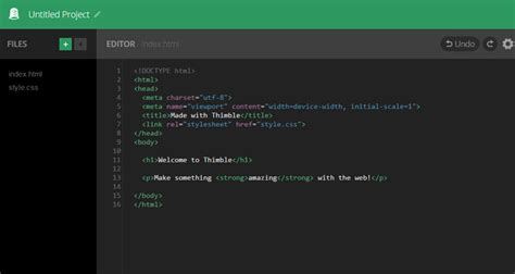 New Mozilla Thimble Ide