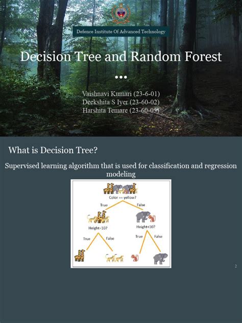 Decision Trees And Random Forest Pdf Teaching Mathematics Statistical Analysis
