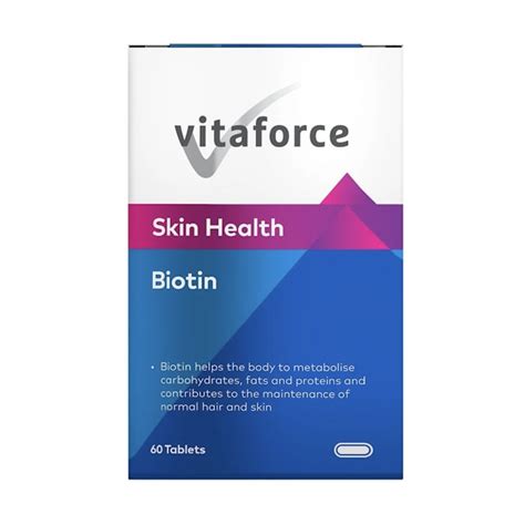Vitaforce 60s 300mg Biotin Vitamin B7 Tablets Onedayonly