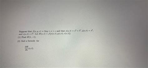 Solved Suppose That Ry 2xy And That S T And