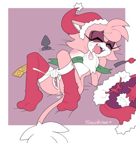 Rule 34 Anthro Ball Gag Buttplug Christmas Condom Packet Strip Eyes