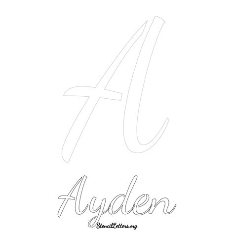 Ayden Free Printable Name Stencils With 6 Unique Typography Styles And