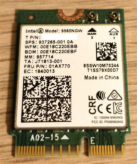 Intel Ngw M Wifi Bluetooth Kartica