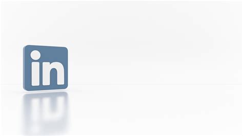 glossy 3d render design of the linkedin social network media logo or