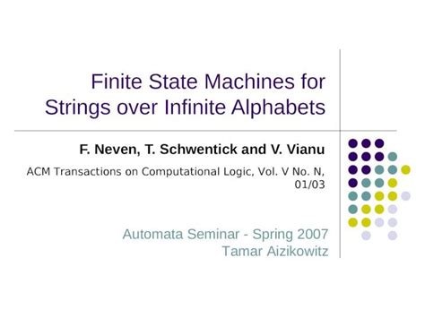 Ppt Finite State Machines For Strings Over Infinite Alphabets Dokumentips
