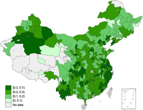 spatial distribution of information quality index this figure