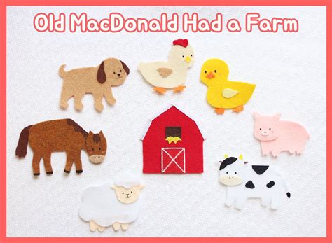Old Macdonald Had A Farm Felt Set Farm Animals Felt Set Preschool