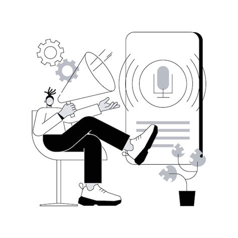 Premium Vector Speech To Text Abstract Concept Vector Illustration