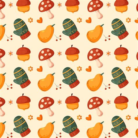 Free Vector Flat Pattern Design For Fall Season