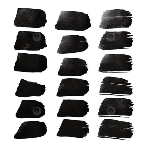 검은 수채화 붓 획 세트 브러시 수채화 브러시 브러시 스트로크 Png 일러스트 및 벡터 에 대한 무료 다운로드 Pngtree