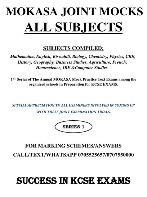 Mokasa Joint Mocks 1 Pdf Combustion Chemical Substances