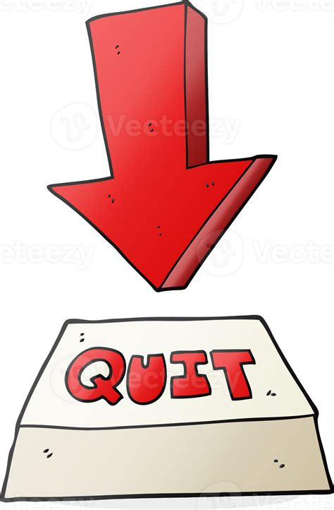 Cartoon Quit Button 36453372 Png