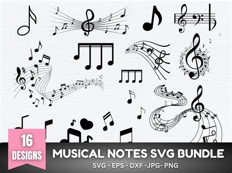 Musical Notes Svg Bundle Music Note Svg Music Svg Bundle Music Svg