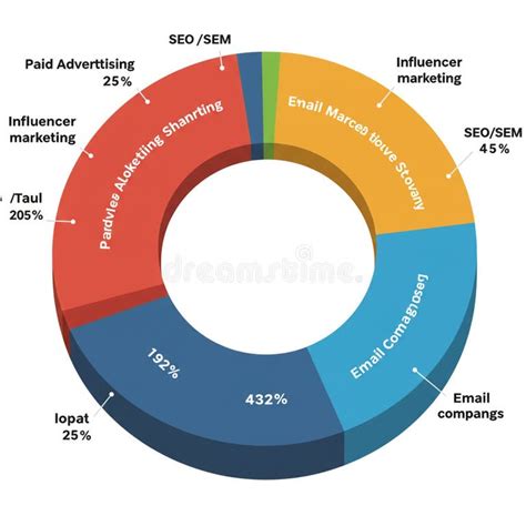 A Colorful Donut Chart Depicting Marketing Strategies With Labeled Segments The Stock