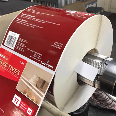4 Color Process Pressure Sensitive Labels Flexographic Printing