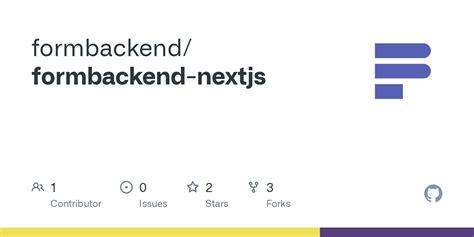 Github Formbackendformbackend Nextjs