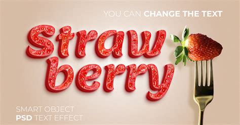 Strawberry Text Effects Scene Generators Ft Text And 3d Envato