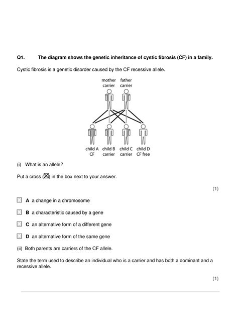 Cystic Fibrosis Pedigree Chart Keski