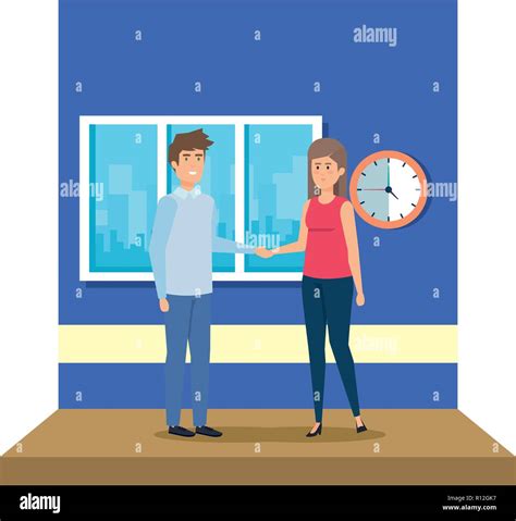 Couple Teachers In The Classroom Stock Vector Image And Art Alamy