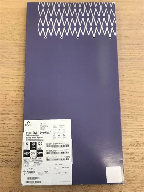 New Ev3 Prb35 05 020 120 Protege Everflex Self Expanding Biliary Stent System Otw 6f X 120cmx