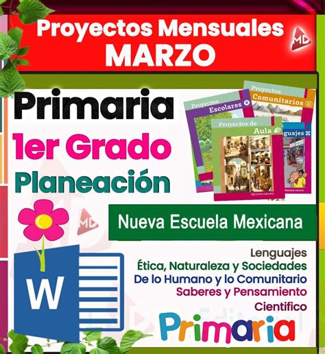 Planeación De Marzo Primer Grado De Primaria 2024 Nem