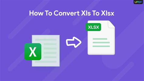 How To Convert XLS To XLSX With Without Excel UPDF