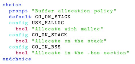 A Kconfig Code Snippet Download Scientific Diagram