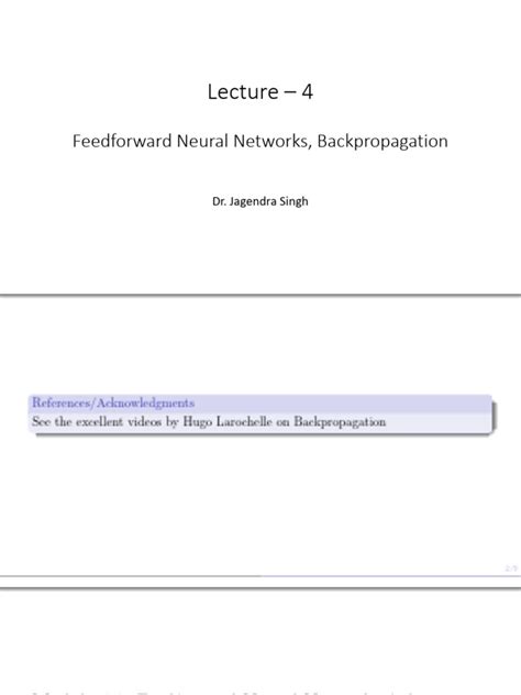 lecture 14 ffnn pdf artificial neural network deep learning