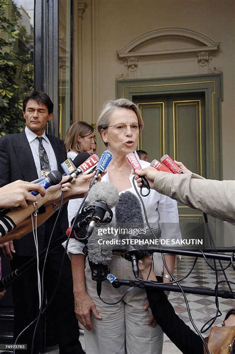 Interior Minister Michel Alliot Marie Answers To Journalists News Photo Getty Images
