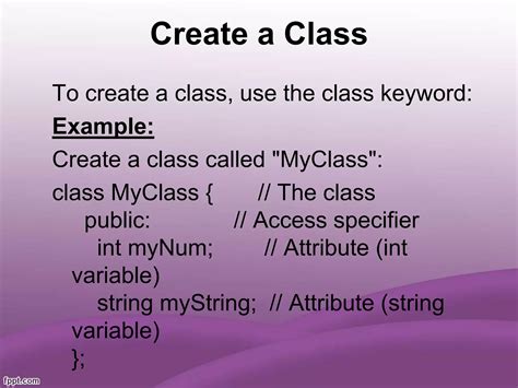 creating objects and class methods ppt