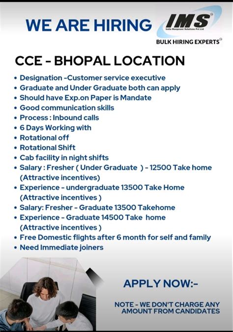 hello linkedin connections we are hiring cce for bhopal… yashasvi jaiswal