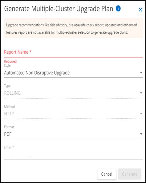 Generate An Upgrade Plan For Single Cluster And Multiple Clusters
