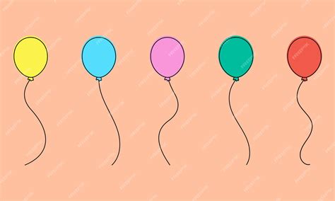 결혼식 생일 기념일 파티 장식 벡터 일러스트 레이 션에 대 한 비행 핑크 풍선 패턴 프리미엄 벡터