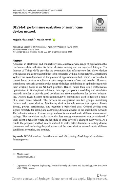 Devs Iot Performance Evaluation Of Smart Home Devices Network