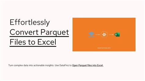 PPT How To Open Parquet Files In Excel With DataFinz No Code Tool