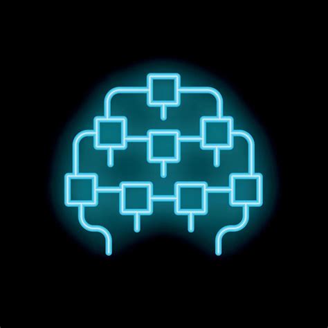 Neon Blue Algorithm Showing Connections On Black Background 52852969