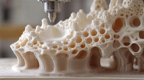 Three Dimensional Printer Creating Organic Structure Stock Illustration Illustration Of