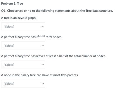 Solved Q1 Choose Yes Or No To The Following Statements