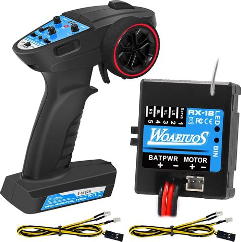 Woaeiuos 2 In 1 Esc And Receiver With 3ch 2 4g Rc Transmitter Esc Remote Controller