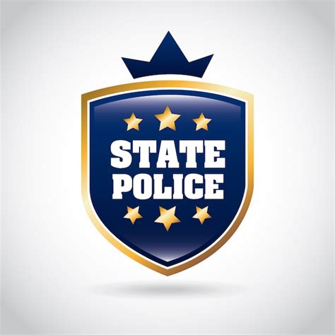 Premium Vector State Police Over Gray Background Vector Illustration