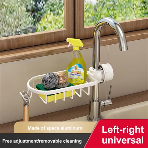 Faucet Storage Rackspace Aluminum Organizerrust Proof Spongeeasy