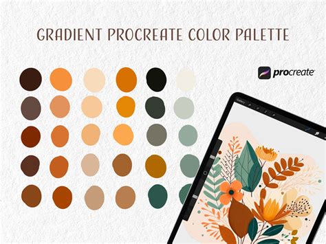 Procreate Color Palette Earthy Boho Color Scheme Branding Design Palette Procreate Bright Color