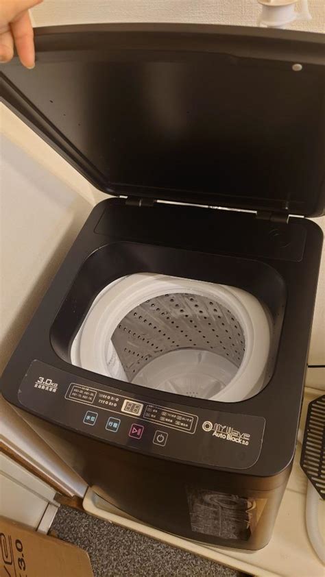 当社製品保証1年！インボイス対応！ 全自動 小型洗濯機 【 Mywave・オートブラック30 】 3kg 黒 風乾燥 すすぎ つけおき