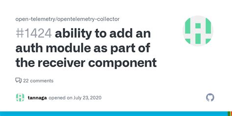 Ability To Add An Auth Module As Part Of The Receiver Component · Issue